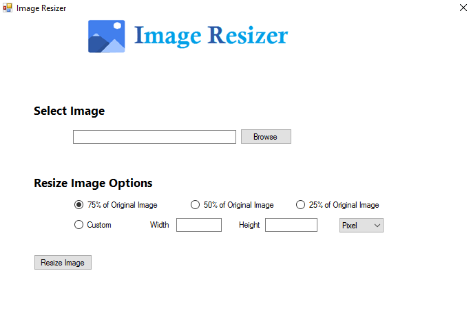Image Resizer using C#.NET Windows Application