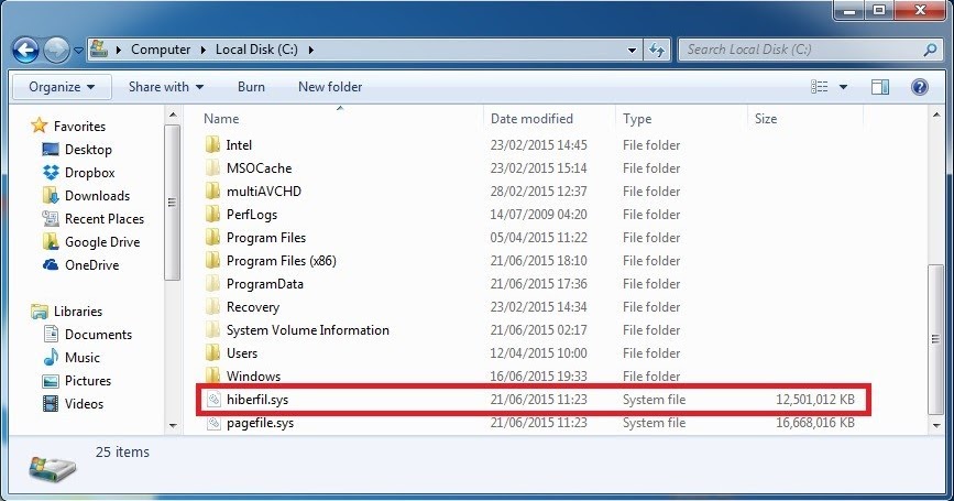 hibernation files more prevalent on mobile devices - hiberfil.sys