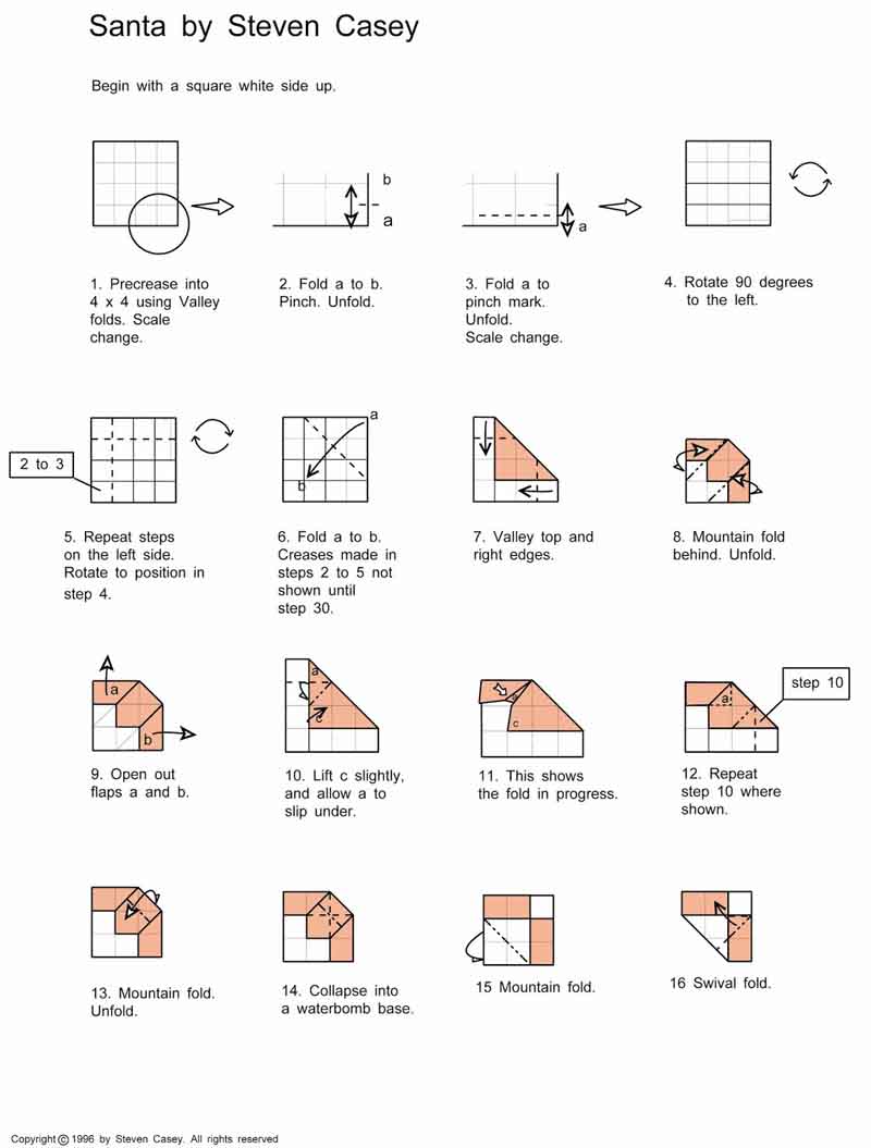 Christmas Origami: Santa Origami | Paper Origami Guide