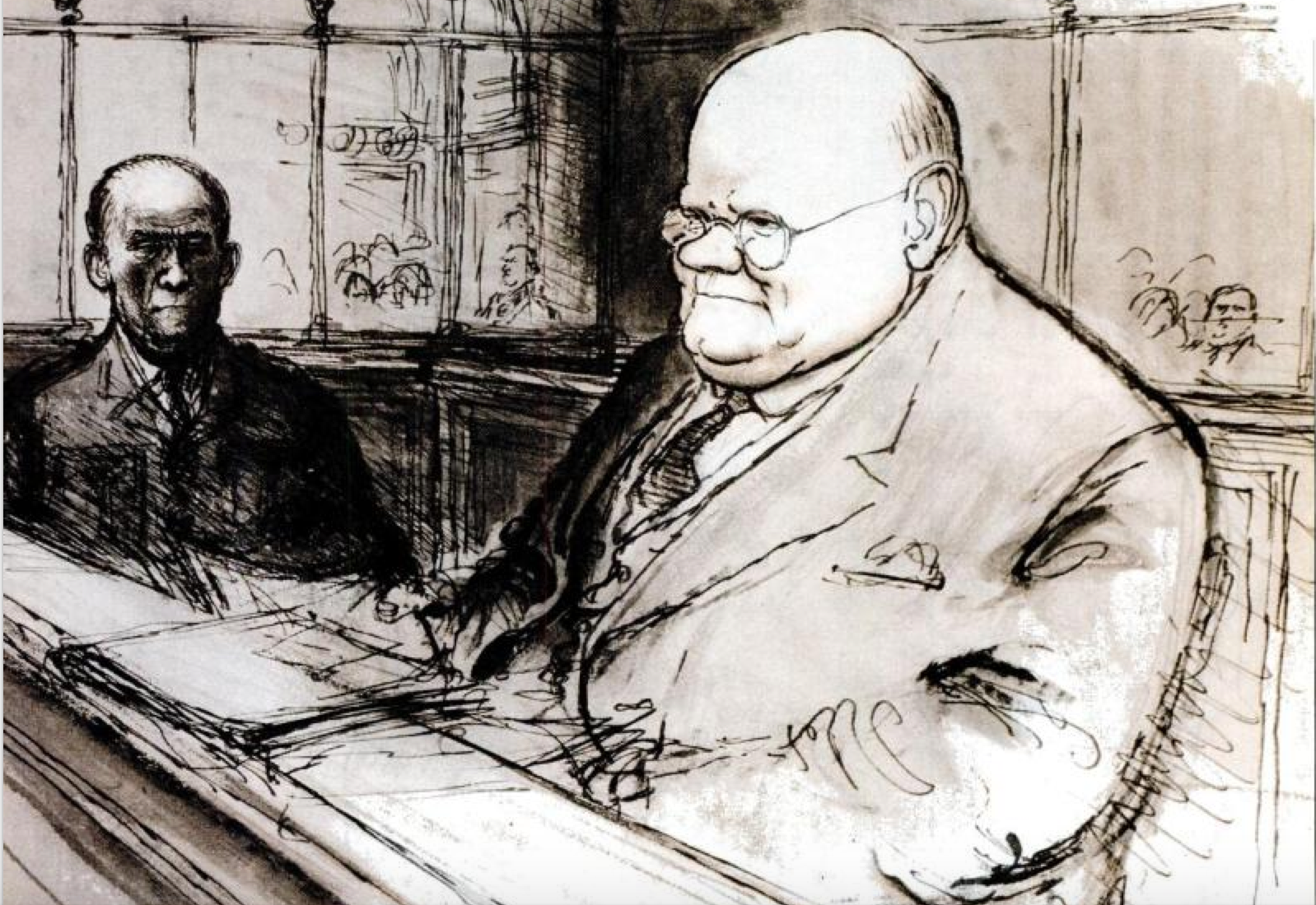 Ronald Searle Tribute: Court Drawing