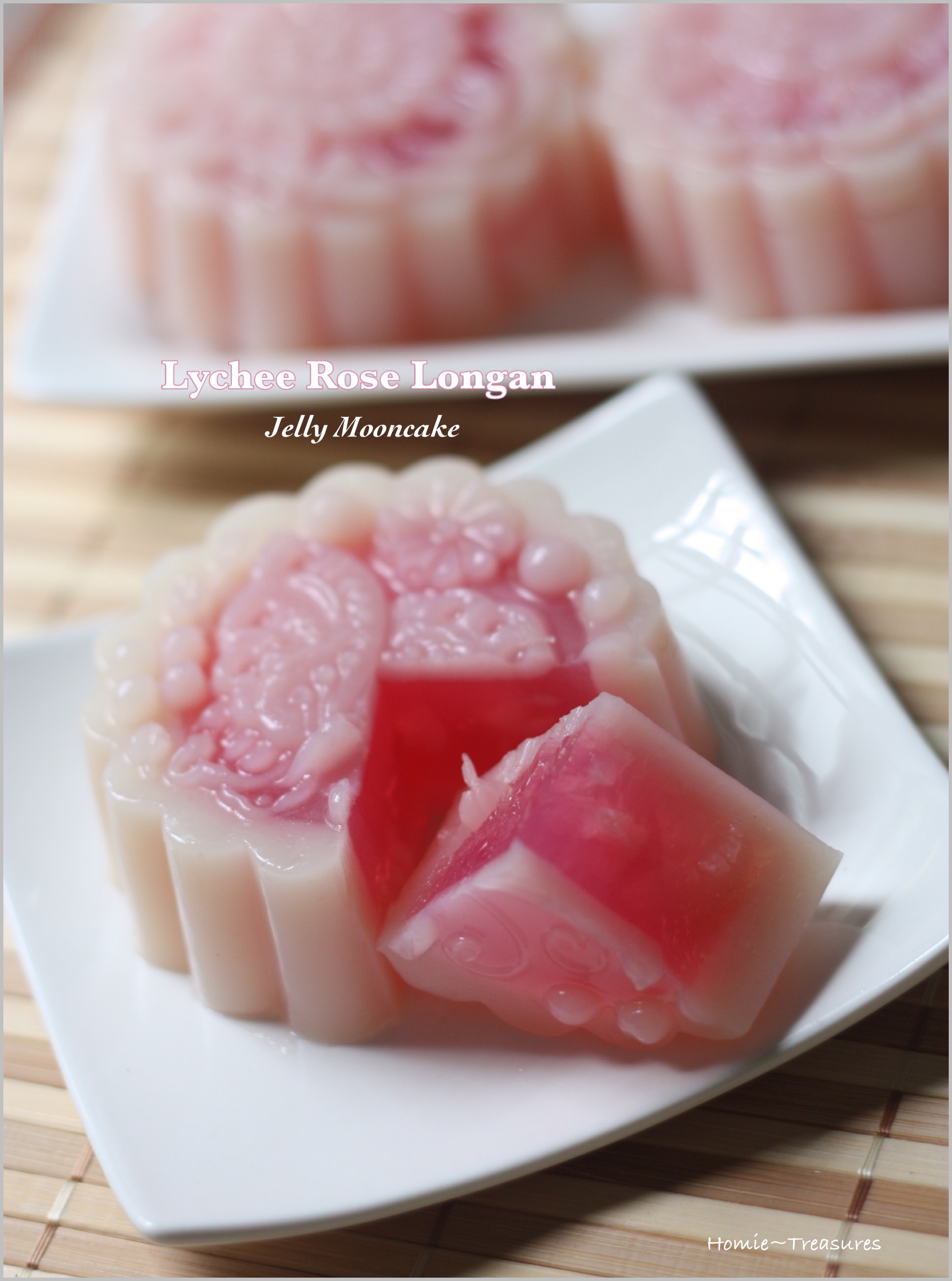 Mid-Autumn Festival ~ Lychee Rose Longan Jelly Mooncake