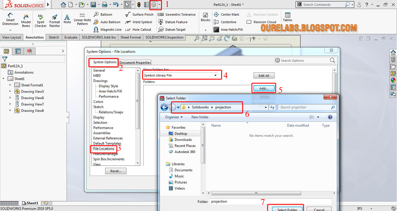 Step by step procedure to insert 3rd Angle Projection symbol in ...