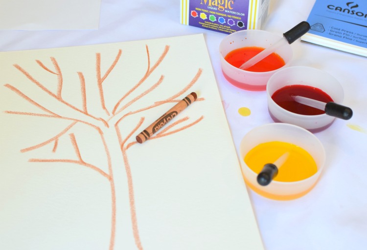 Eye Dropper Fall Tree Craft | What Can We Do With Paper And Glue