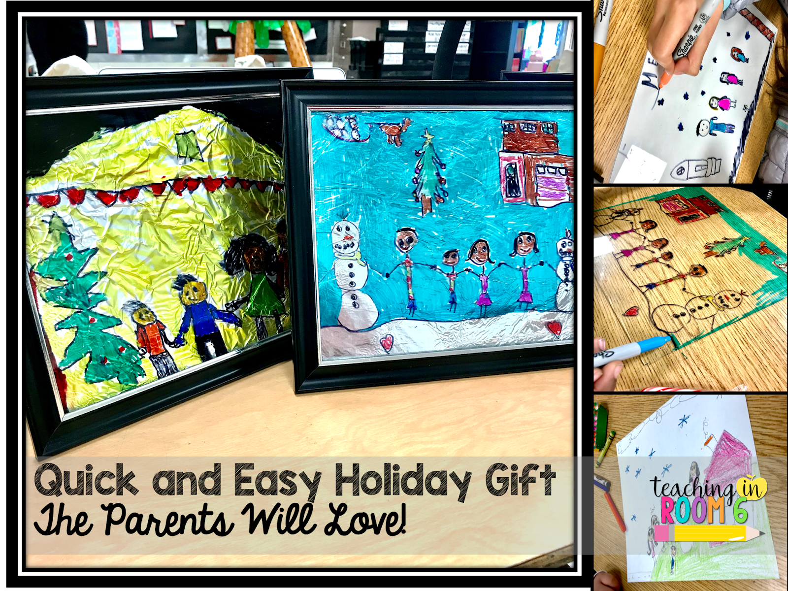Framed Family Portrait: Holiday Gift Idea | Teaching in Room 6