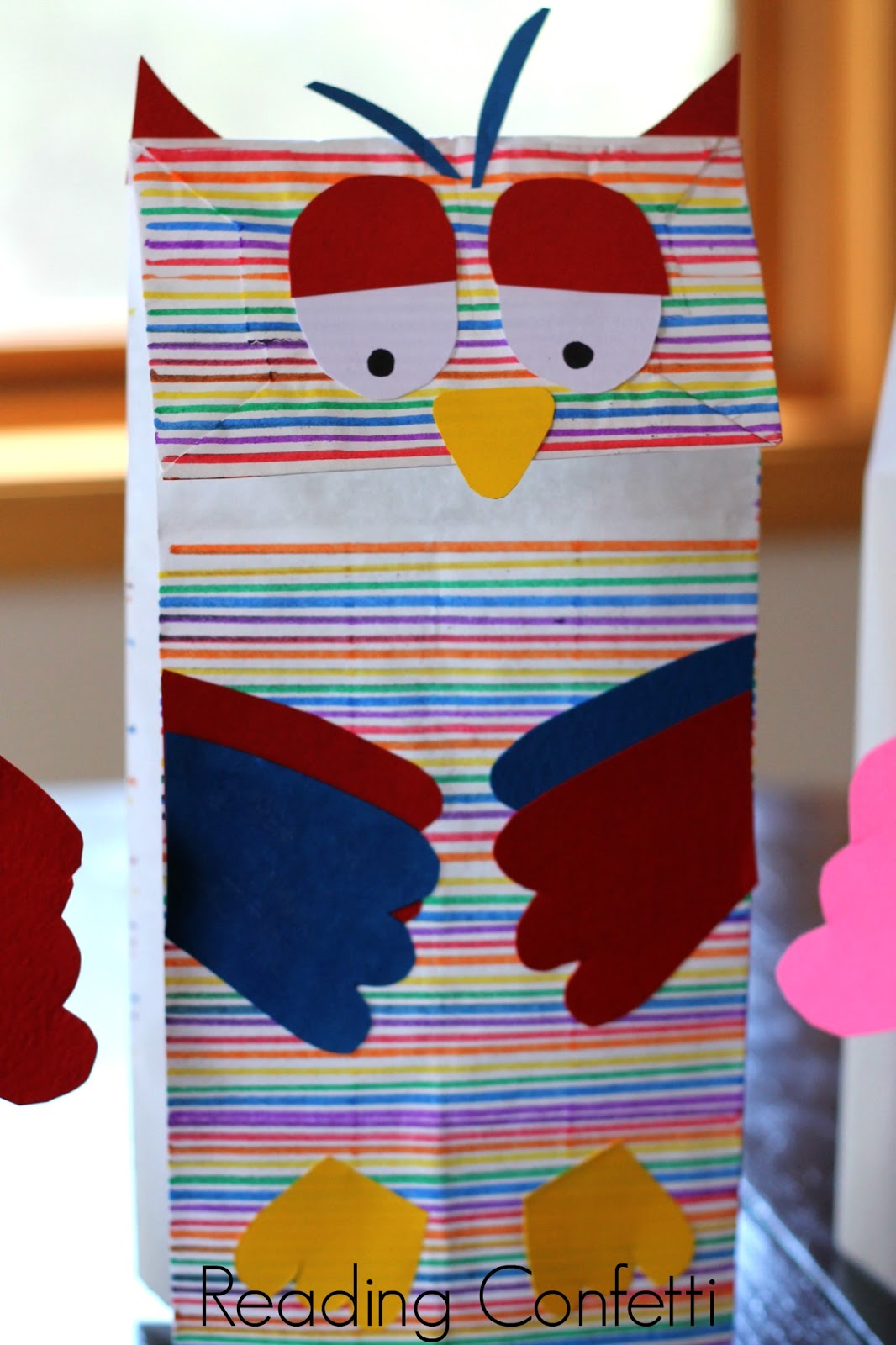 Little White Owl Paper Bag Puppets: Book Activity ~ Reading Confetti