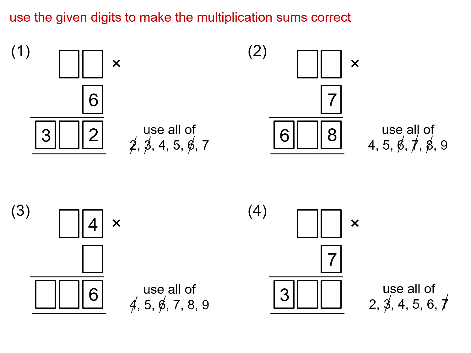 MEDIAN Don Steward mathematics teaching: multiplication find the gaps
