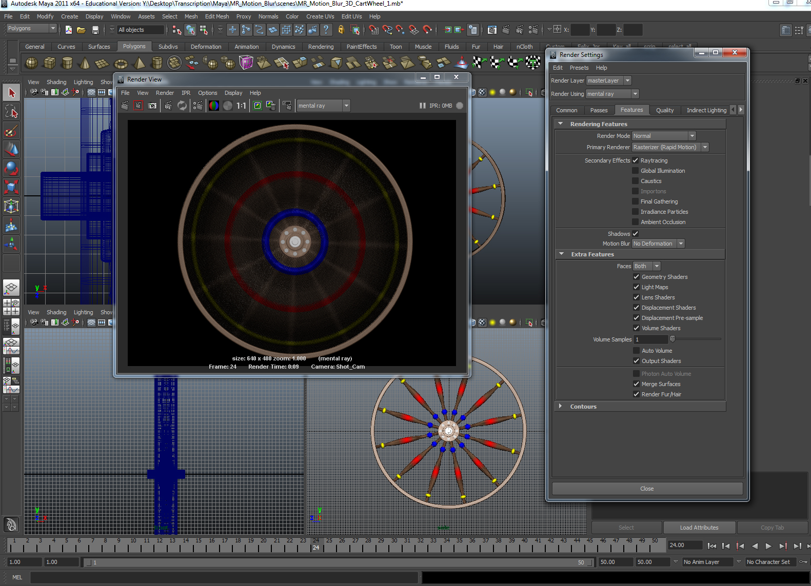 Jut's Blog: Maya - Motion Blur (3D)