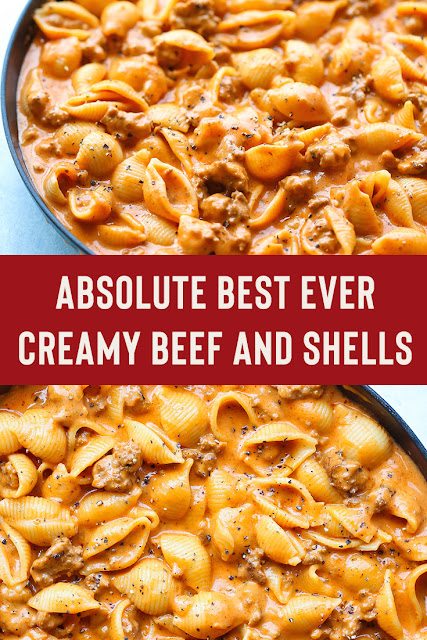 Like Cooking: ABSOLUTE BEST EVER CREAMY BEEF AND SHELLS