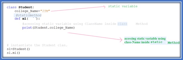 Python Oops Tutorial 6types Of Variableinstance And Static And Local Varaible Gravity4tech