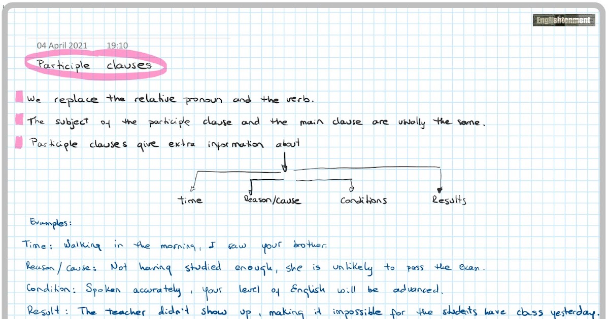 Englishtenment: Particle clauses