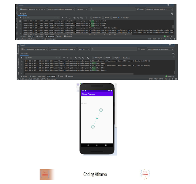 20 Program to create a Hello World Activity using all Life Cycles ...