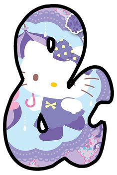 Abc de Hello Kitty con Sombrilla. - Oh my Alfabetos!