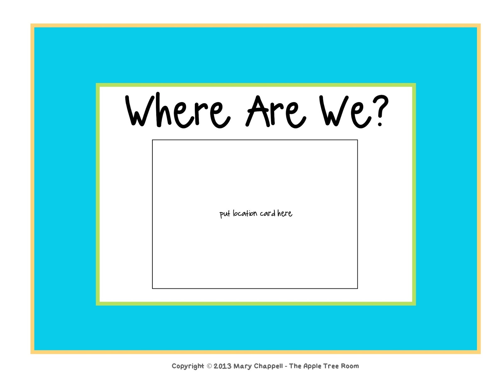 The Apple Tree Room: Where Are We? Class Location Cards (Bright Chevron ...