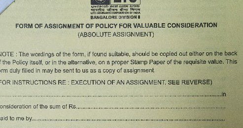 LIC Branches in India: LIC forms download - form of Assignment of ...