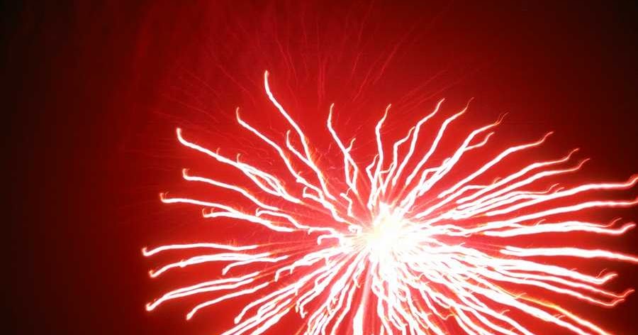 Red fireworks