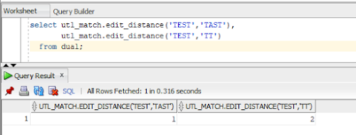 How to find similarity between two strings in Oracle (UTL_MATCH ...