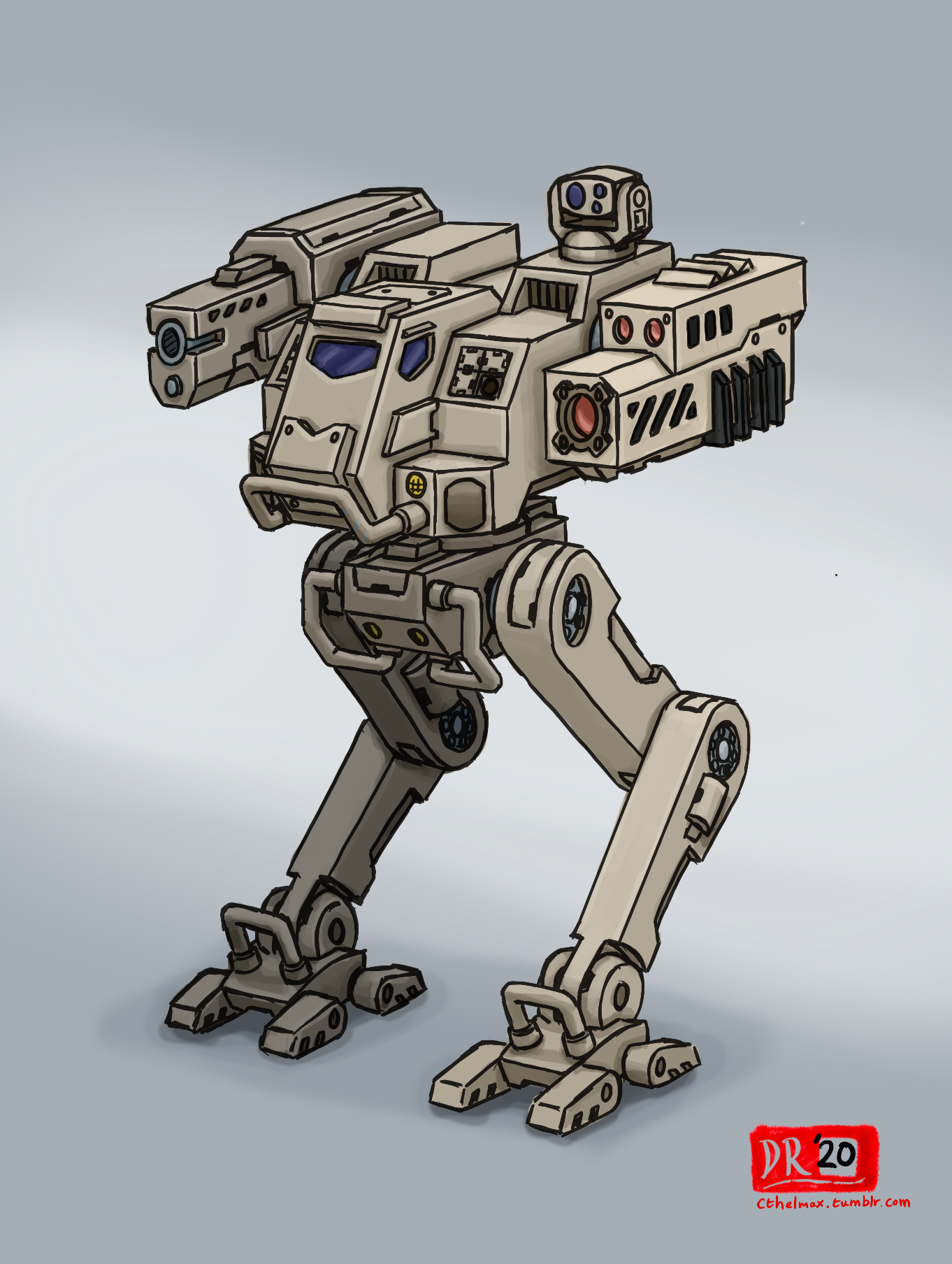 D R Designs: 2020/06/20 Light Battlemech (with timelapse)