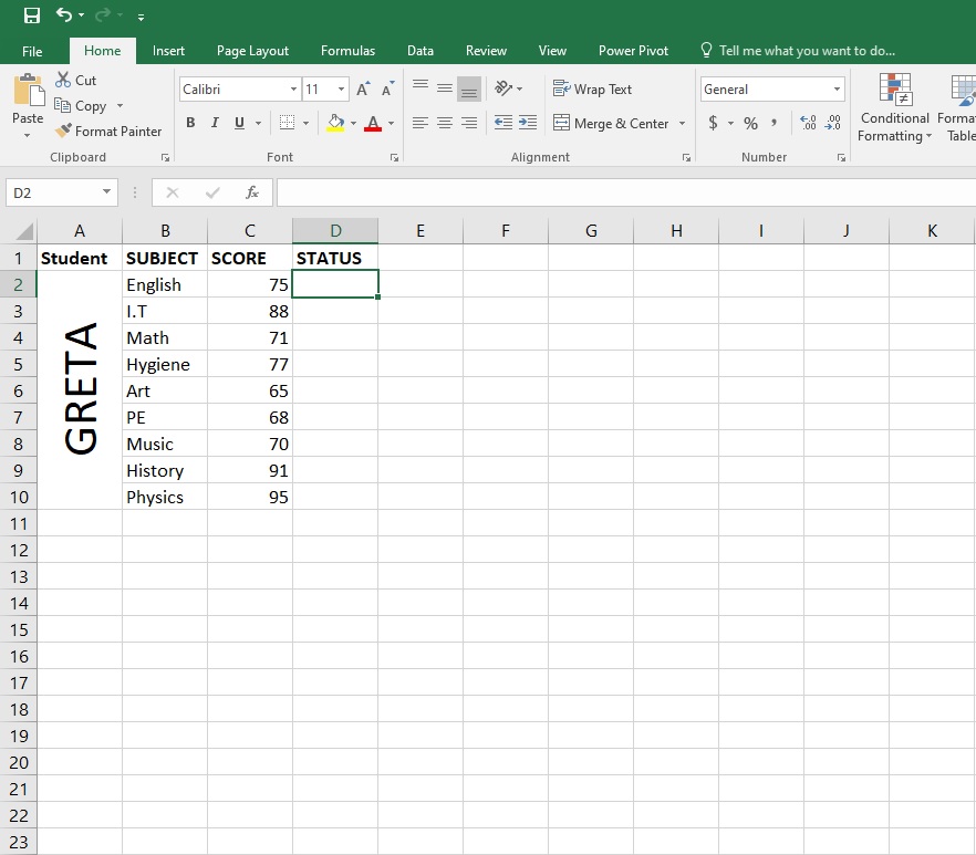 How to create a student result sheet in Excel