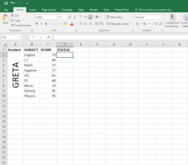 How to create a student result sheet in Excel