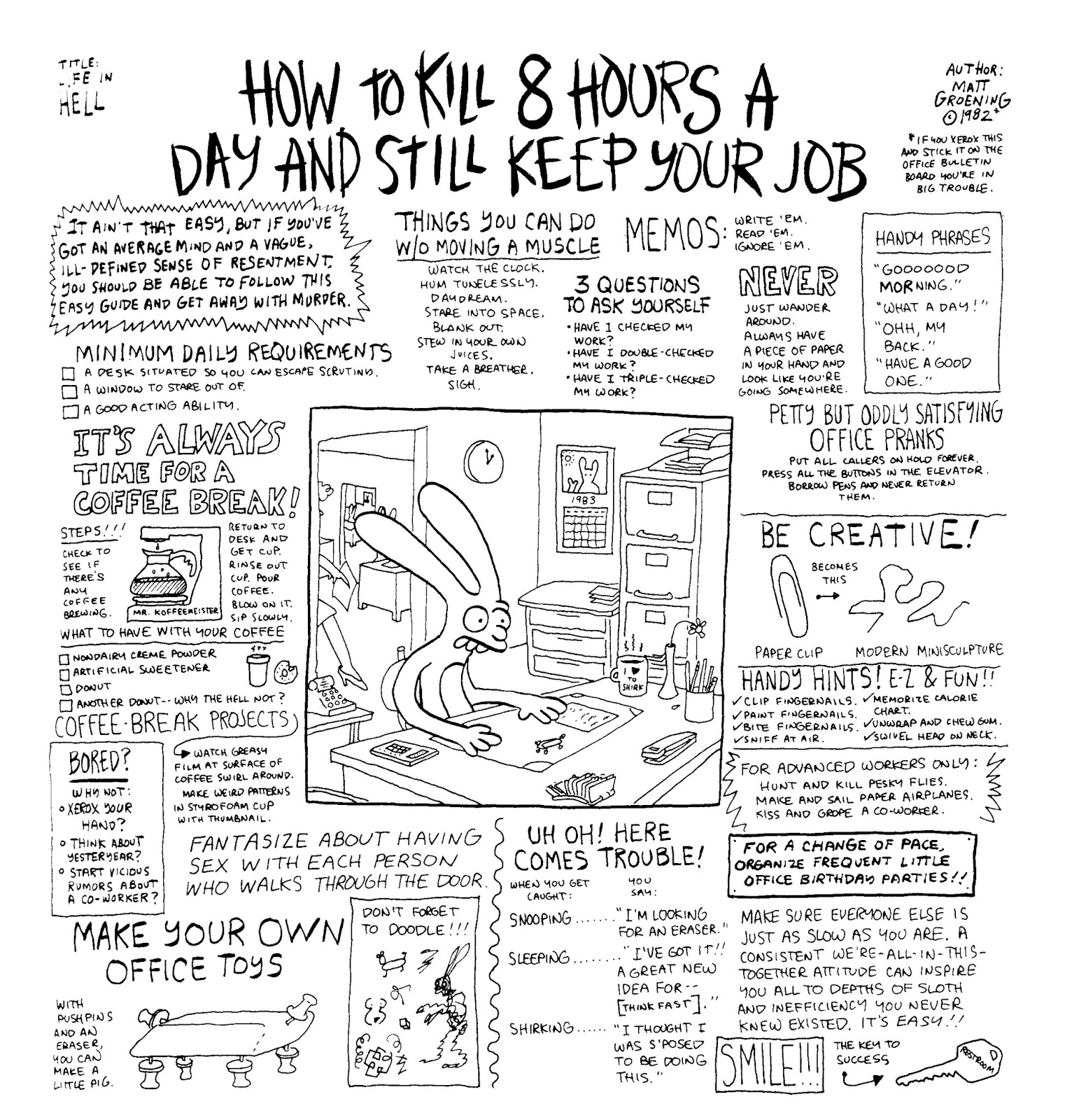 Bongo's Ultimate Life in Hell Archive : Life in Hell 1982 Archive