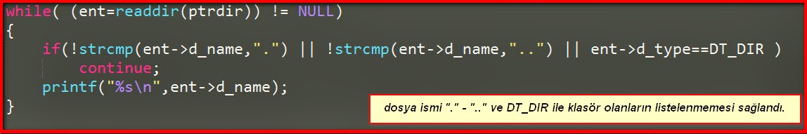 Cde Opendir Readdir Closedir Fonksiyonları ~ C Learning Tutorials