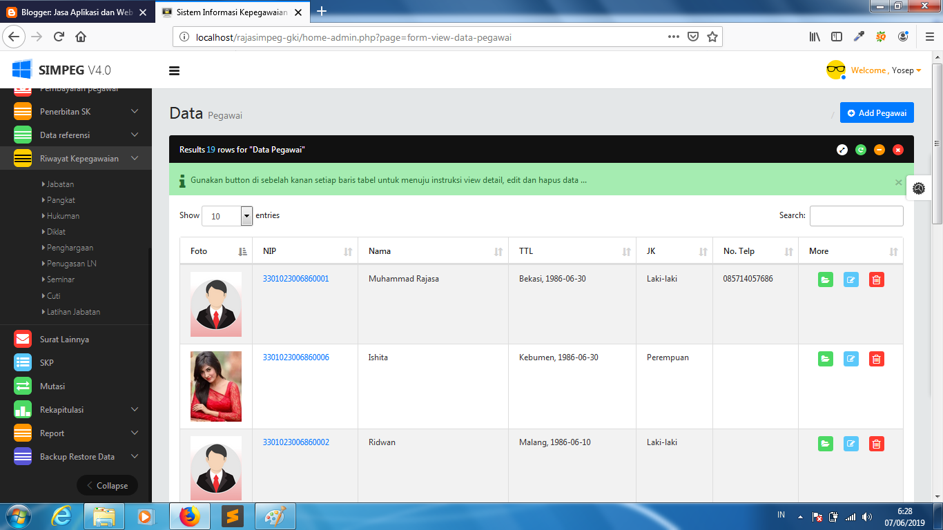Sistem Informasi Kepegawaian Berbasis Web Versi 4.0 (Update 27-08-20 ...