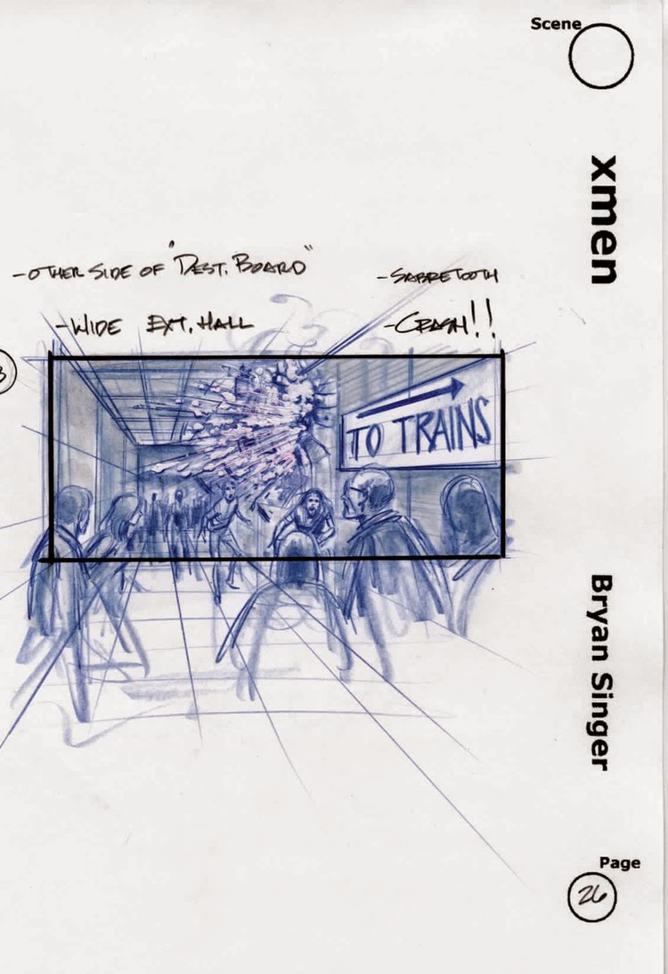 X-MEN Train Scene Was Very Different in Storyboards by Raymond Prado ...