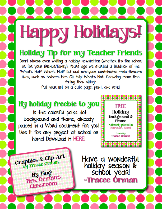 Mrs. Orman's Classroom: Happy Holidays From Your Favorite TpT Teachers!