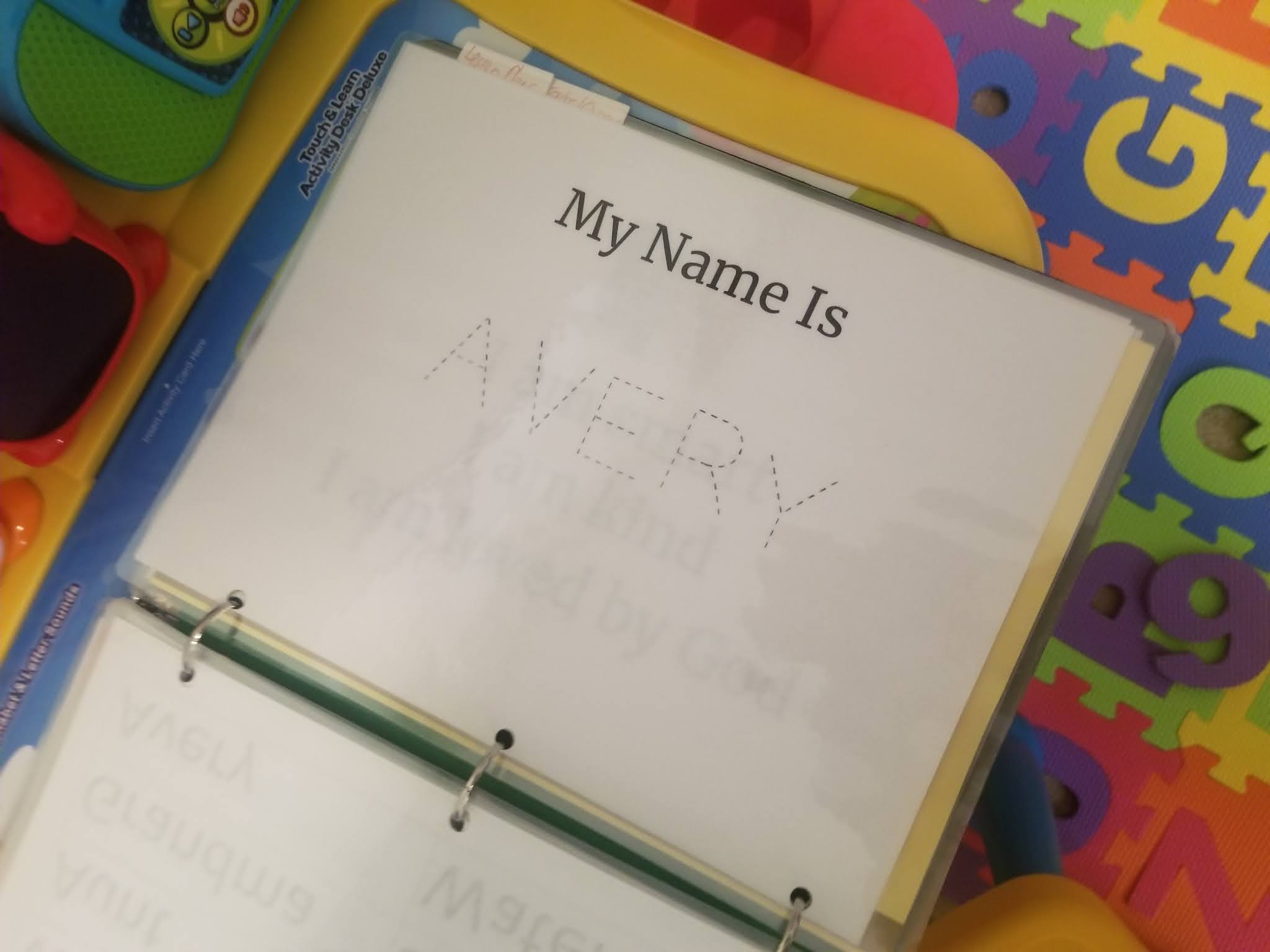 Toddler Learning Binder