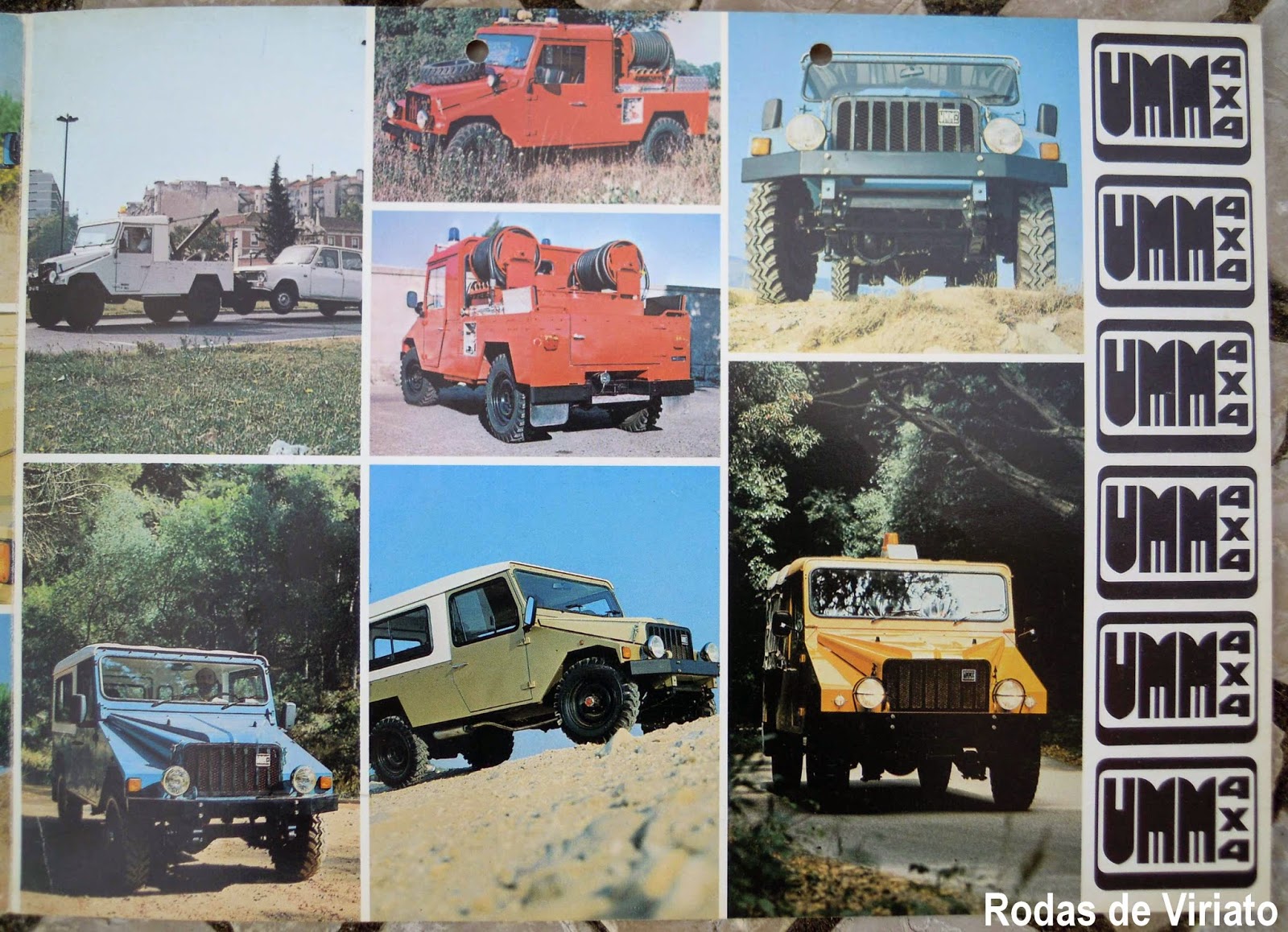 Folheto UMM 4x4 490 e 494 veículo todo-o-terreno