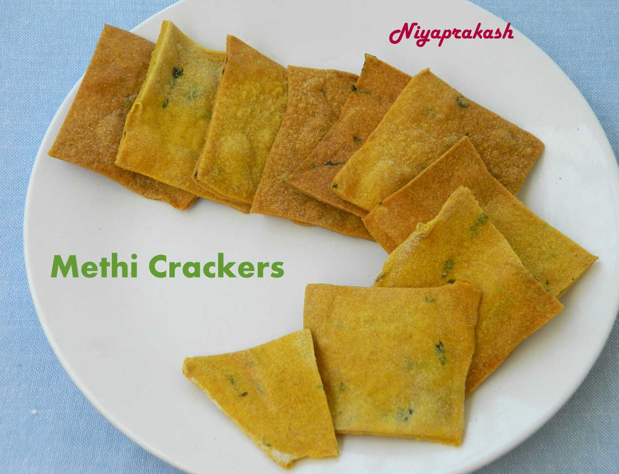 Niya's World: Methi Crackers