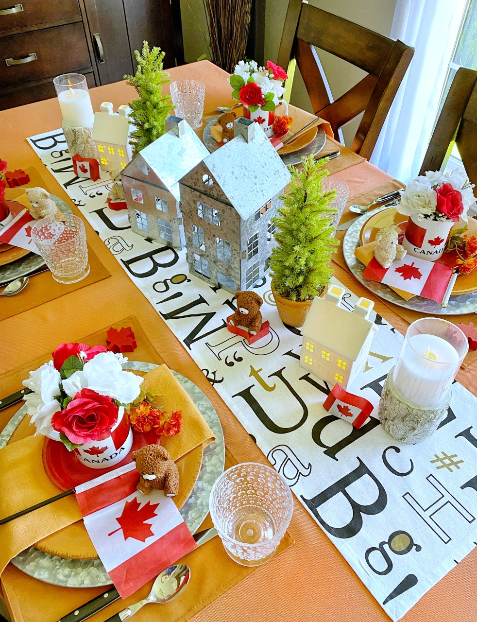 Dining Delight: Every Child Matters Tablescape for Canada Day