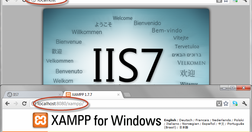 INFO: Cara Menjalakan IIS7 dan XAMPP (Apache) di Windows