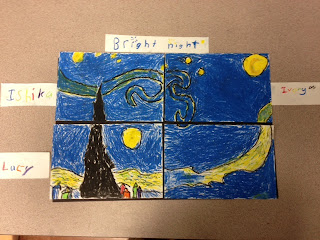 Ms. Rushing's Quest Class: 'Starry Night'- Group/Partner Art Activity