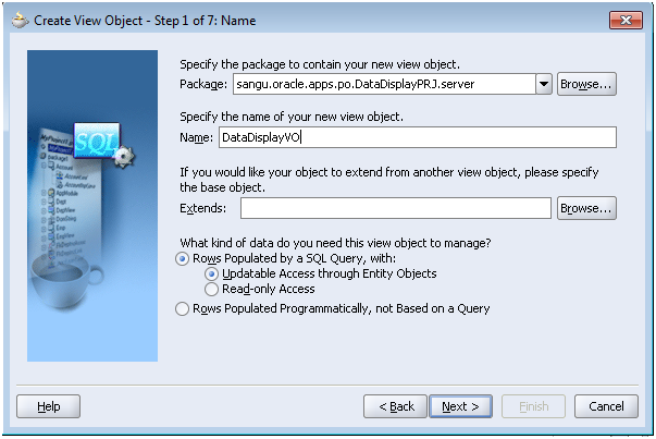 OAF by SSPatil: Displaying Data from Database OAF by SSPatil: Displaying Data from Database