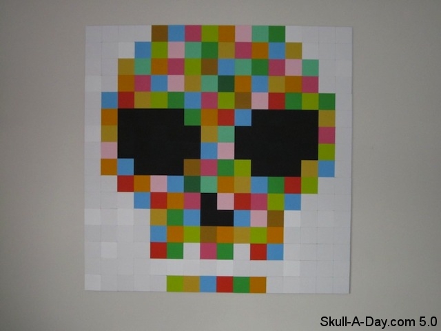 8-Bit Colorful Skull