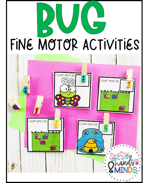 Bugs and Insects Fine Motor Activities | Busy Hands and Minds