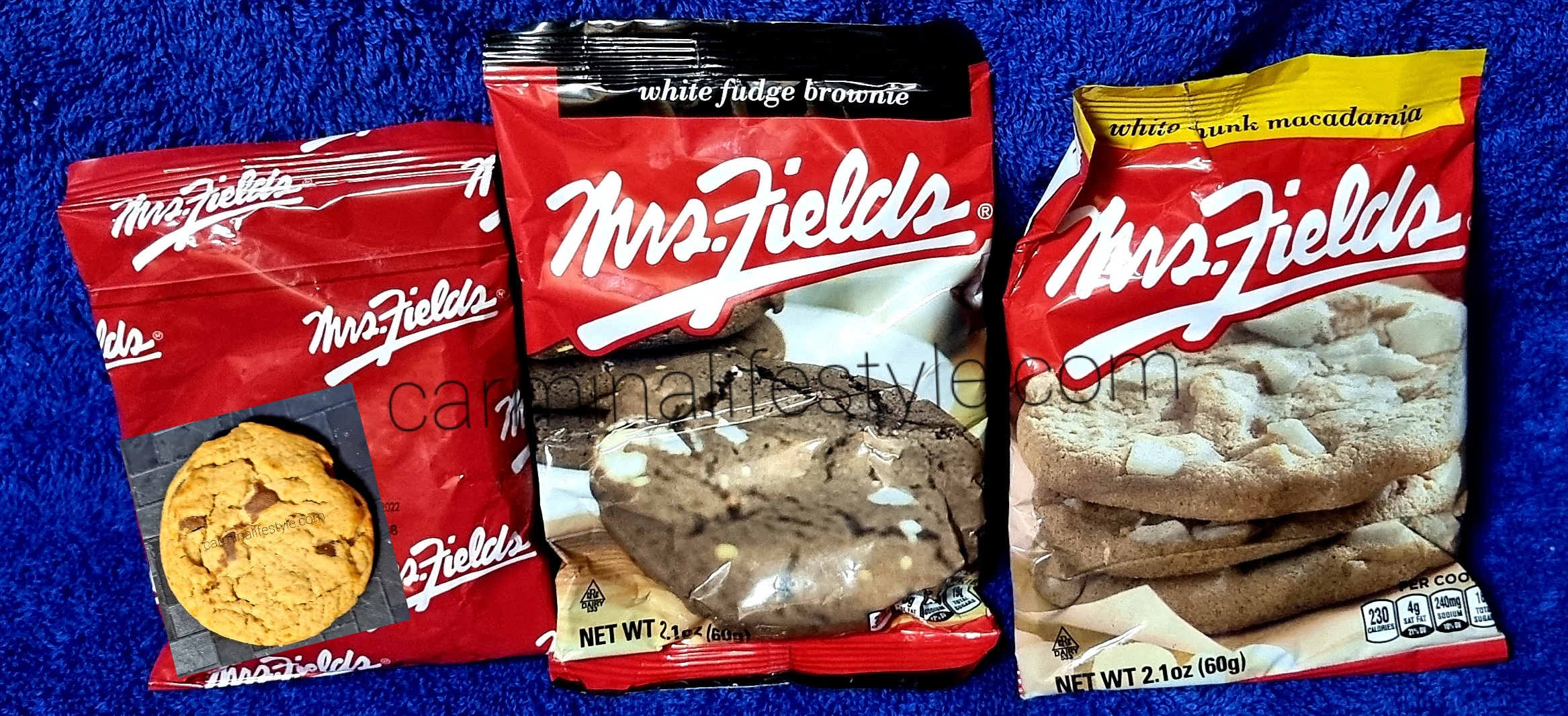 Mrs. Fields Softbaked Milk Chocolate Chip, White Fudge Brownie and ...