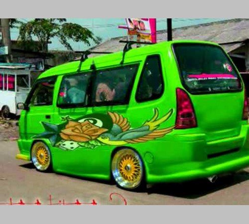 Gambar Modifikasi Mobil Angkot Futura Carry Bogor Bandung Terkeren