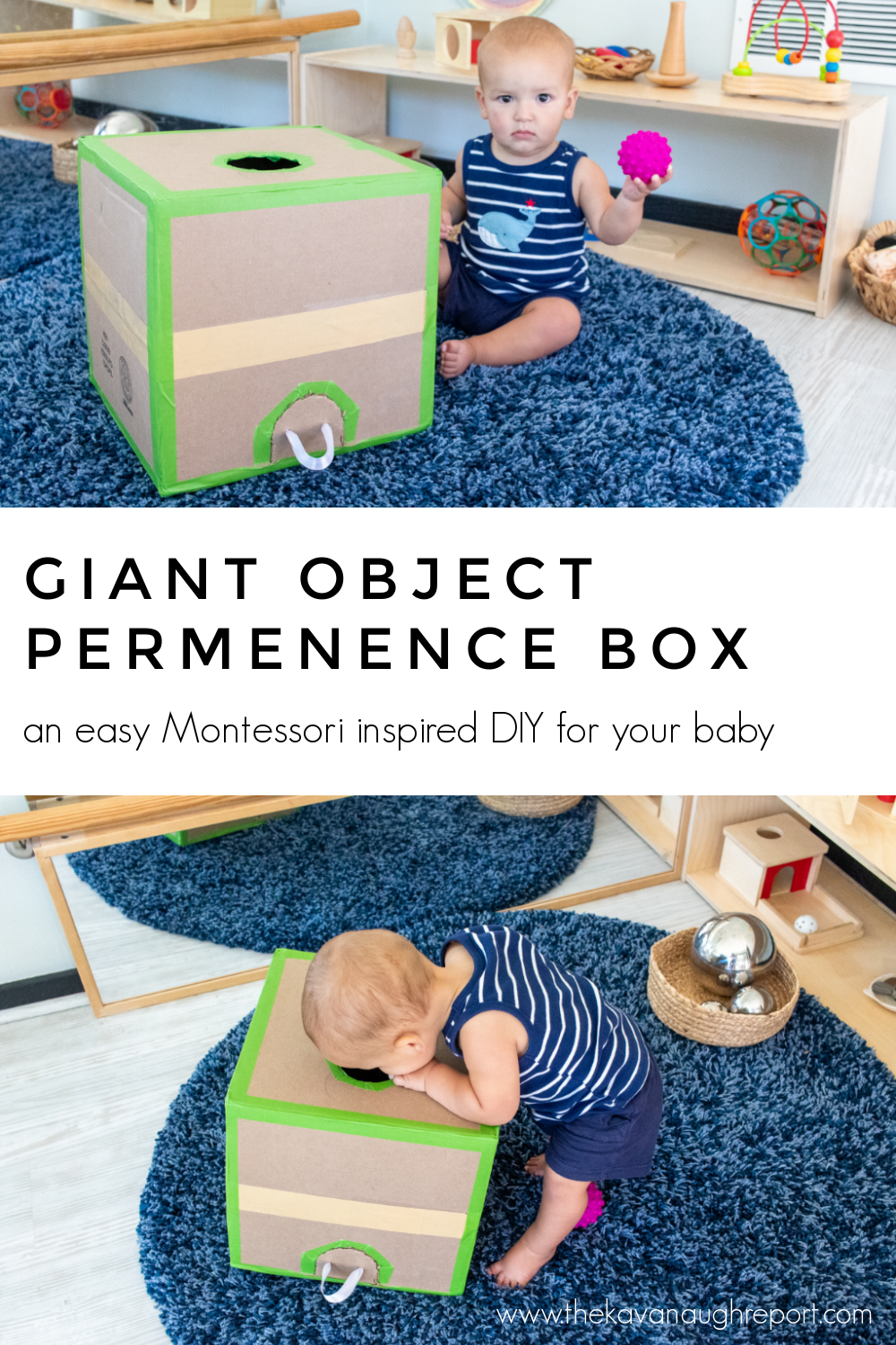 A Giant Montessori Object Permanence Box DIY
