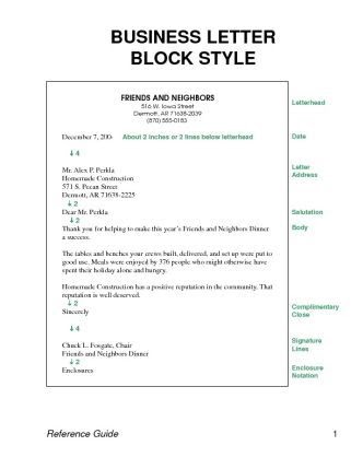 Block Style Business Letter Template ~ Resume Letter