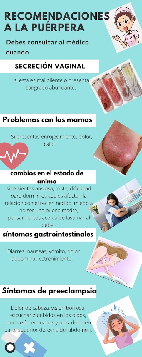 RECOMENDACIONES AL ALTA Y CUIDADOS DE LA PUERPERA