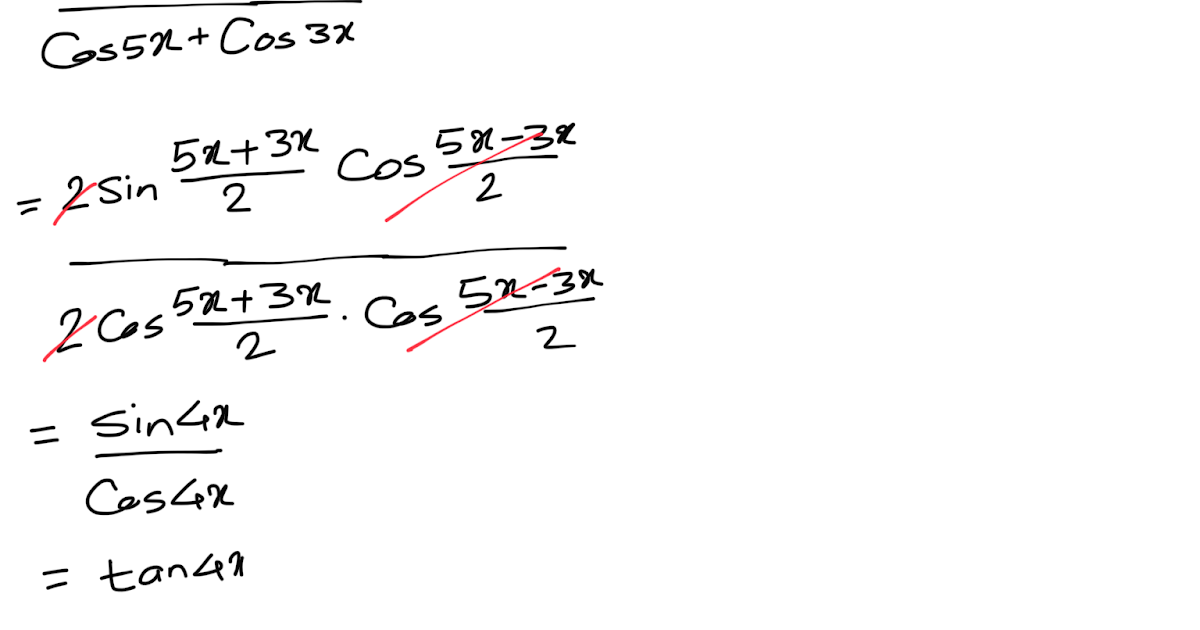 Class ten, transformation of trigonometric identities II
