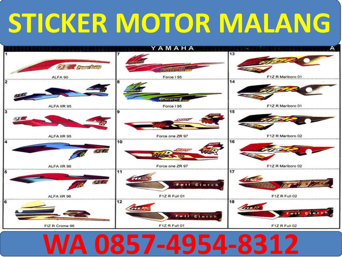 Sticker Motor Malang: TERBARU, WA 0857-4954-8312, Sticker Cutting Motor ...