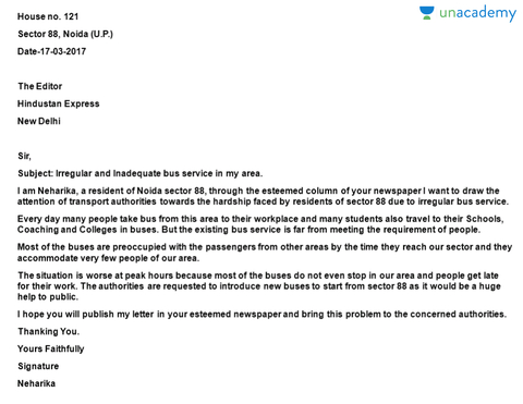 Formal Letter Format Hsc - Birthday Letter