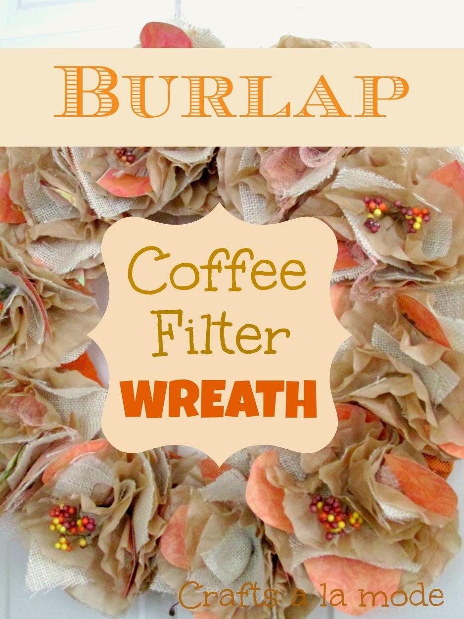 Burlap Coffee Filter Wreath Tutorial - Crafts a la mode