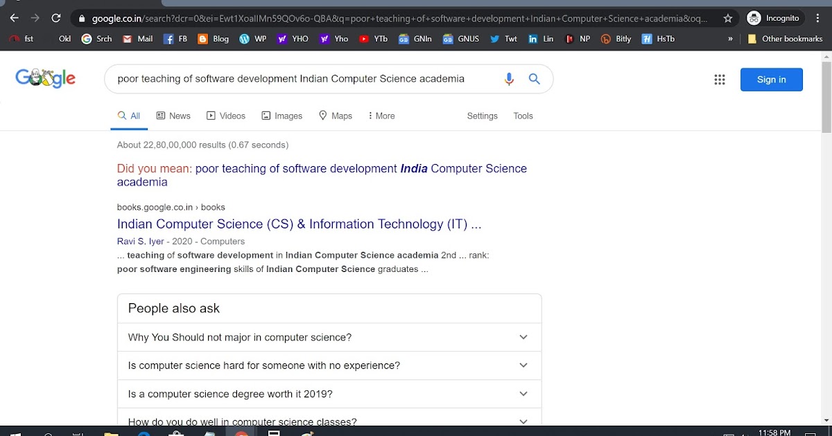 Indian CS & IT Academic Reform (Past) Activism: More top Google search ...