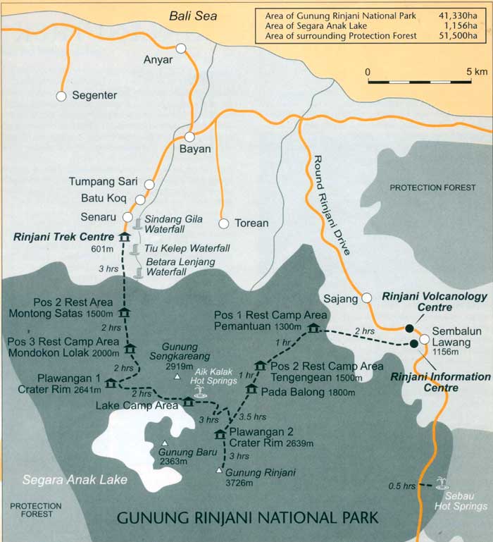 Map of Mount Rinjani