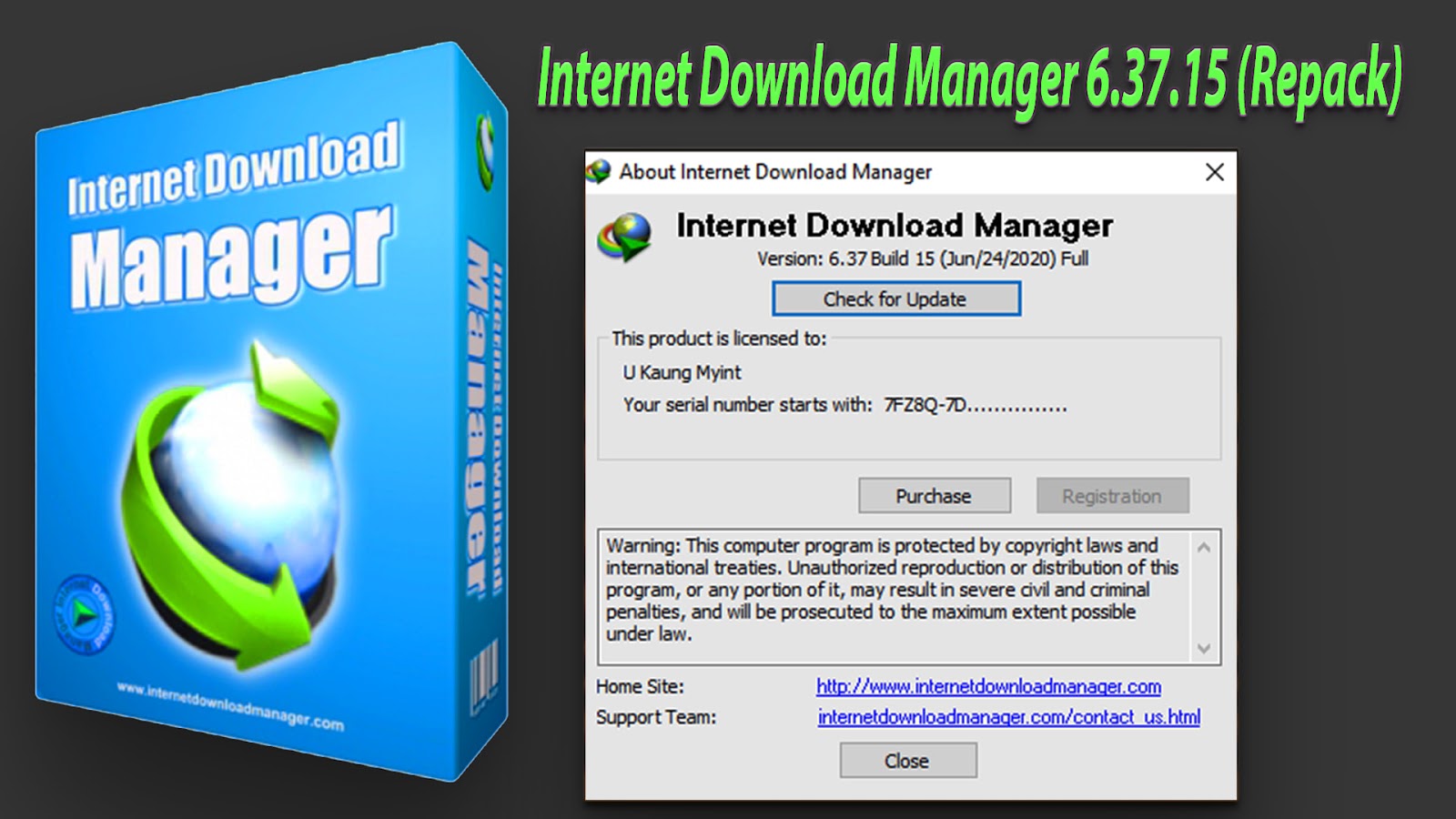 kyawhtet: Internet Download Manager 6.37.15 (Repack)
