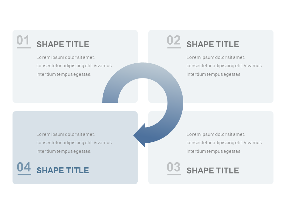 Four Step Matrix Cycle PowerPoint Templates - PowerPoint Free